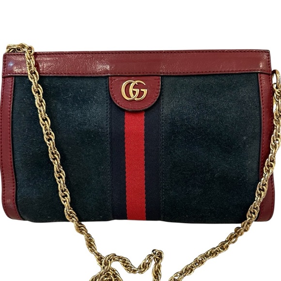 Gucci | Bags | Gucci Logo Sherry Line Suede Crossbody Bag Original ...